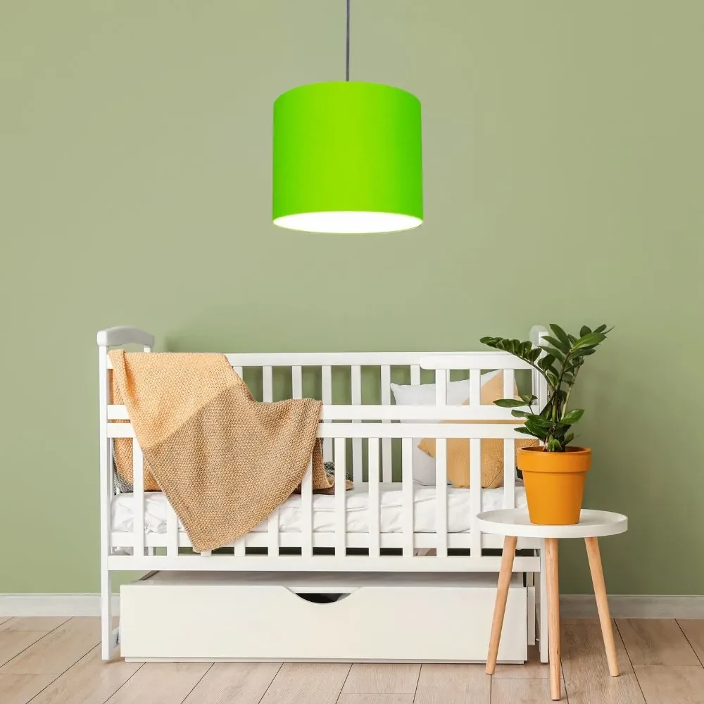 Luminária Pendente Vivare Free Lux Md-4106 Cúpula em Tecido - Verde ...