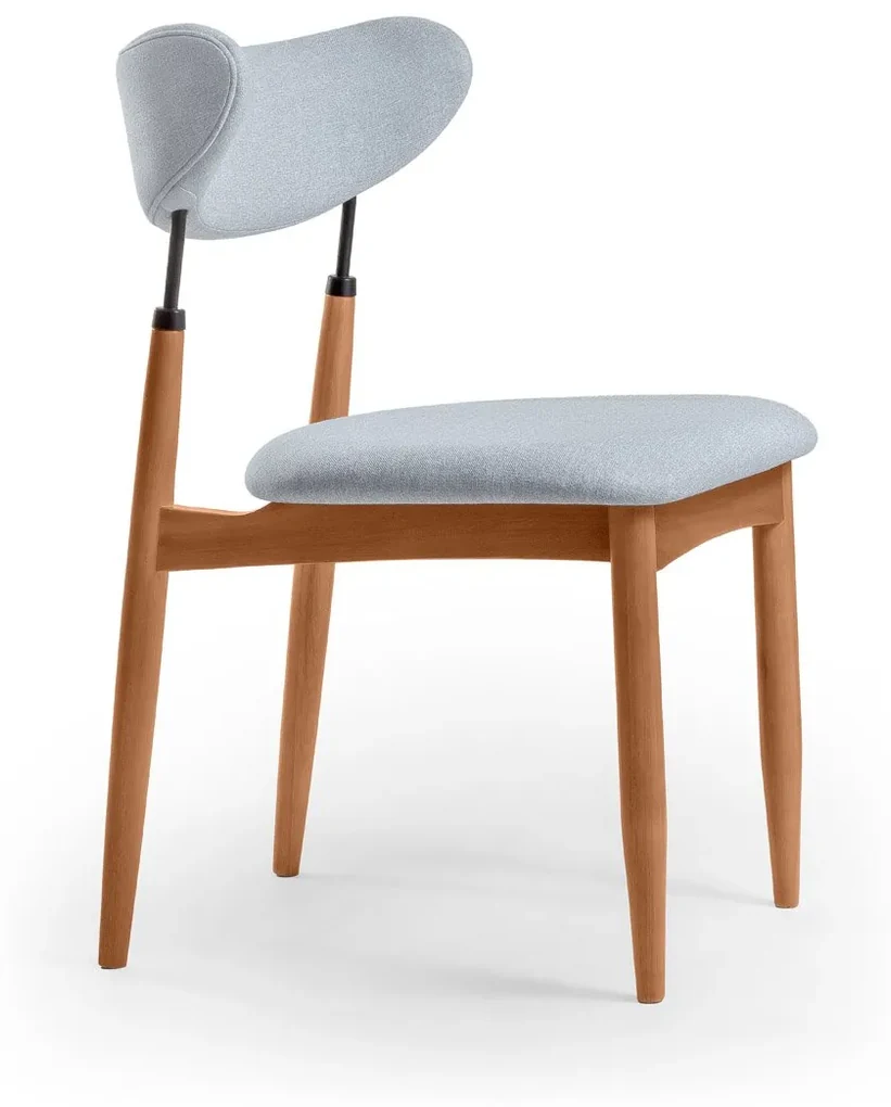 Cadeira Carla Estofada Detalhe em Metal Estrutura Madeira Liptus Design ...