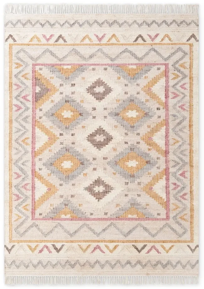 Kremowy dywan z juty tkany ręcznie 200x300 cm Roya Imani – Elle ...